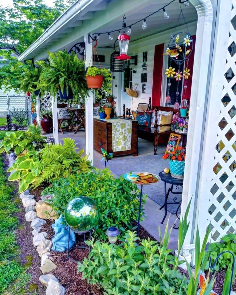 27 Dreamy Farmhouse Back Porch Ideas That Blend Comfort & Country Charm ...