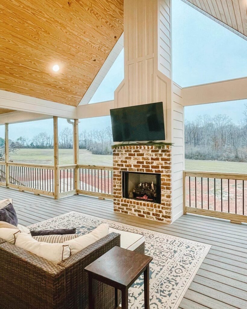 27 Dreamy Farmhouse Back Porch Ideas That Blend Comfort & Country Charm ...