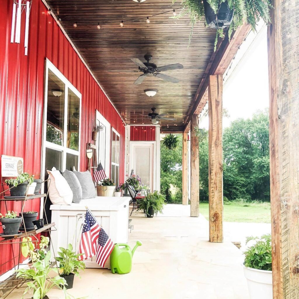 27 Dreamy Farmhouse Back Porch Ideas That Blend Comfort & Country Charm ...