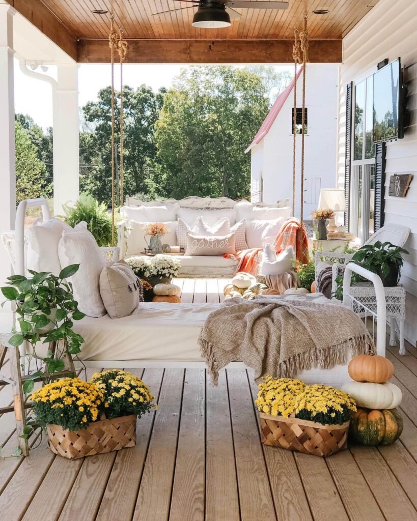 27 Dreamy Farmhouse Back Porch Ideas That Blend Comfort & Country Charm ...